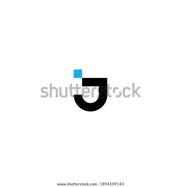 Bold Strong Techno Letter J Vector Stock Vector (Royalty Free ...