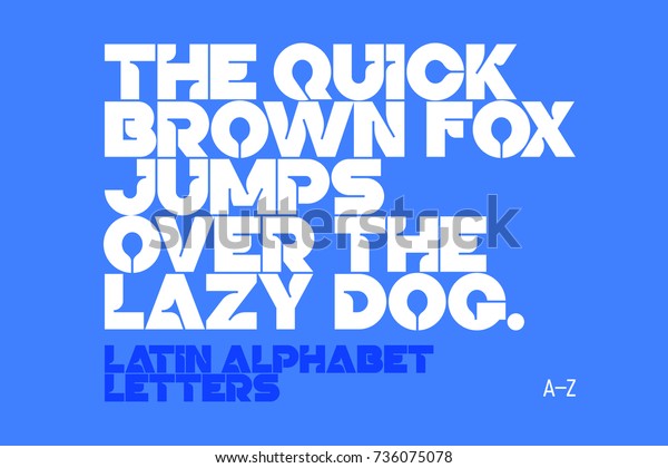 Bold Style Modern Font Az Letters Stock Vector (Royalty Free) 736075078 ...