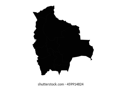 Bolivia Country Map: เวกเตอร์สต็อก (ปลอดค่าลิขสิทธิ์) 459914824 ...
