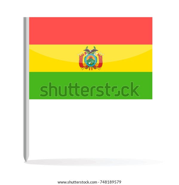 Bolivia Flag Pin Vector Icon Illustration Stock Vector (Royalty Free ...