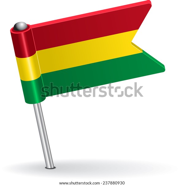 Bolivian Pin Icon Flag Vector Illustration Stock Vector (Royalty Free ...