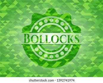 Bollocks Green Emblem Triangle Mosaic Background Stock Vector (Royalty ...