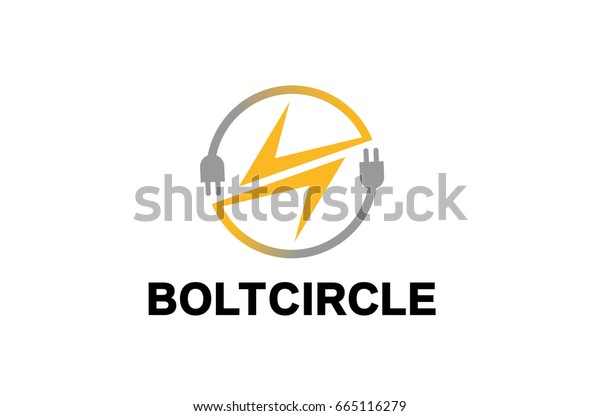 Bolt Circle Logo Design Illustration Stock Vector (Royalty Free) 665116279