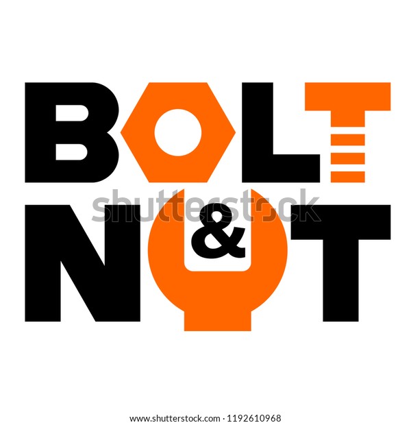 Bolt Nut Logo Screws Wrench Tool Stock Vector (Royalty Free) 1192610968