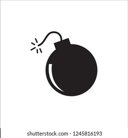 Bomb Icon On White Background Stock Vector (Royalty Free) 608746475