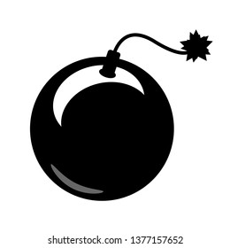 Bomb Black On White Background Vector Stock Vector (Royalty Free ...