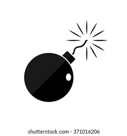 Bomb Black Vector Icon Stock Vector (Royalty Free) 371016206 | Shutterstock