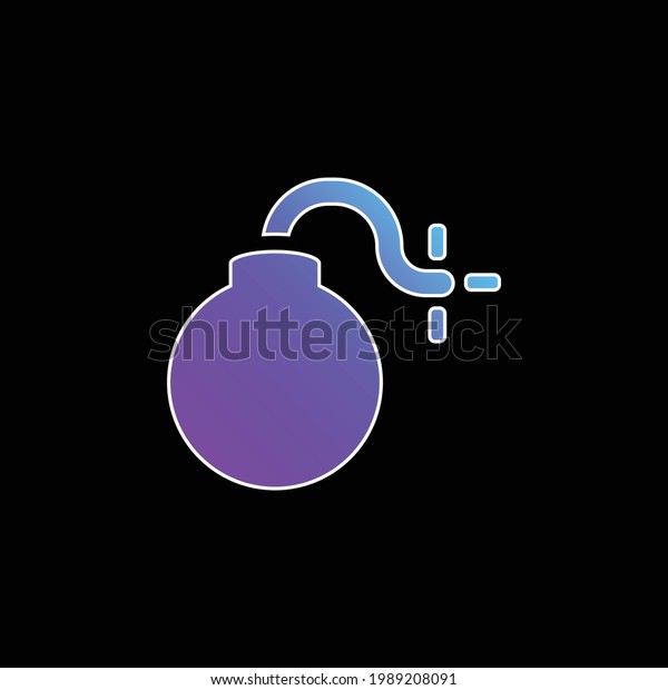 Bomb Burning Fuse Blue Gradient Vector Stock Vector (Royalty Free ...