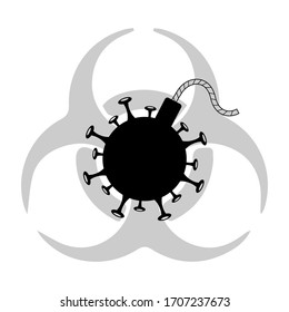 Bomb Covid19 Vector Infographic Coronavirus Pathogen Stock Vector ...