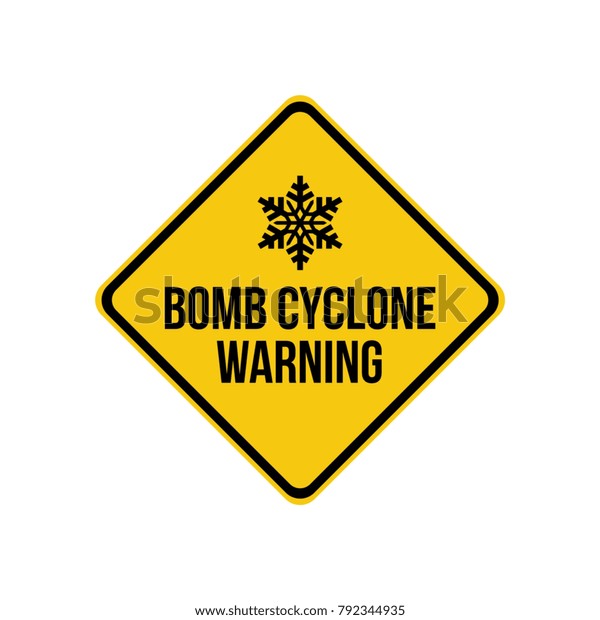 Bomb Cyclone Weather Warning Stock Vector (Royalty Free) 792344935 ...