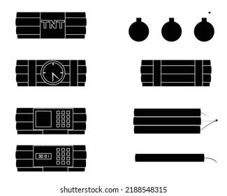Bomb Dynamite Tnt Vector Collection Set Stock Vector (Royalty Free ...