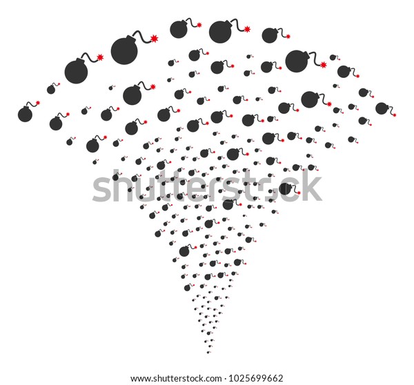 Bomb Explosion Fountain Vector Illustration Style Stock Vector (Royalty ...