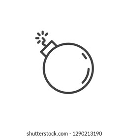 Bomb Fuse Line Icon Linear Style Stock Vector (Royalty Free) 1290213190 ...