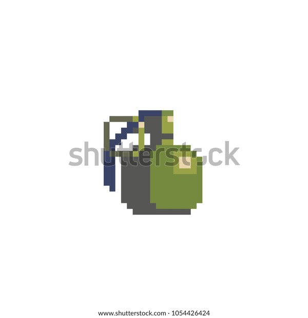 Bomb Grenade Pixel Art Style Icon Stock Vector (Royalty Free ...
