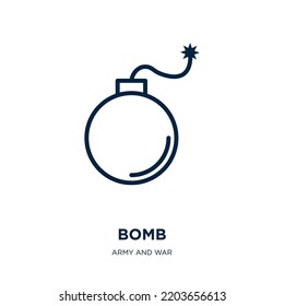 Bomb Icon Army War Collection Thin Stock Vector (Royalty Free ...