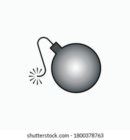 Bomb Icon Explosive Material Symbol Vector Stock Vector (Royalty Free ...