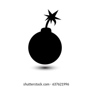 Bomb Icon Illustration Vector Icon Round Stock Vector (Royalty Free ...