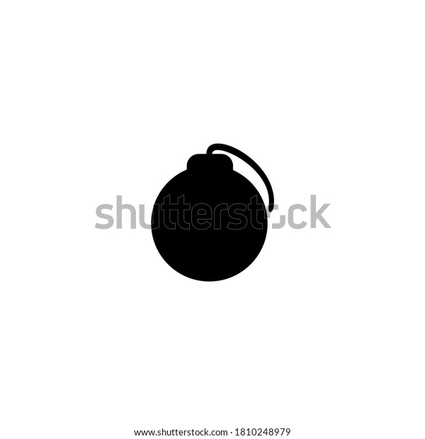 Bomb Icon Minimalist Design On White Stock Vector (Royalty Free ...