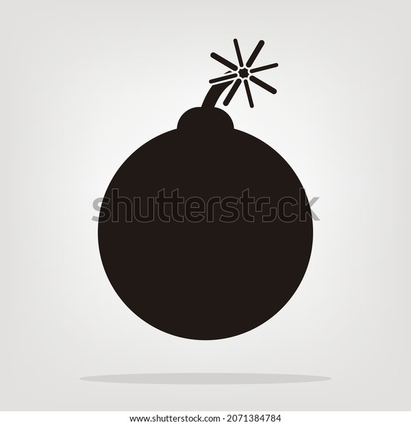 Bomb Icon Minimalistic Illustration Round Bomb Stock Vector (Royalty ...