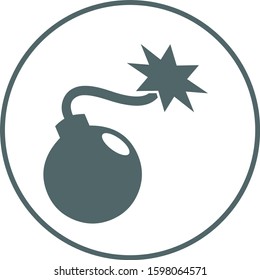 Bomb Icon Bomb Symbol Vector Illustration: เวกเตอร์สต็อก (ปลอดค่า ...