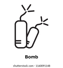 Bomb Icon Vector Isolated On White Stock Vector (Royalty Free ...
