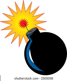 Bomb Ignited Fuse Ready Explode Stock Vector (Royalty Free) 2505058 ...