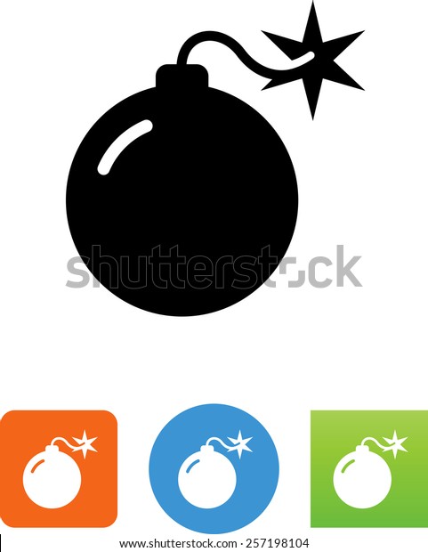 Bomb Lit Fuse Icon Stock Vector (Royalty Free) 257198104 | Shutterstock