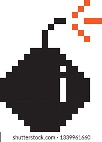 Bomb Pixel Art Stock Vector (Royalty Free) 1339961660 | Shutterstock