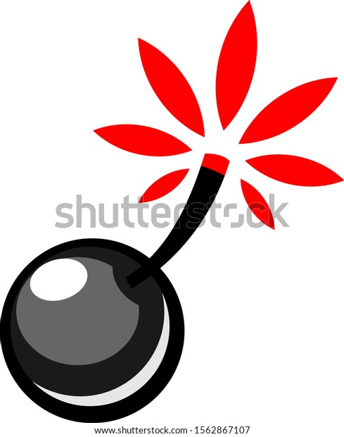 Bomb Spark Resembles Marijuana Leaf Stock Vector (Royalty Free ...