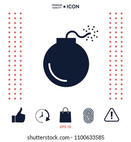 Bomb Symbol Icon Stock Vector (Royalty Free) 1100633585 | Shutterstock