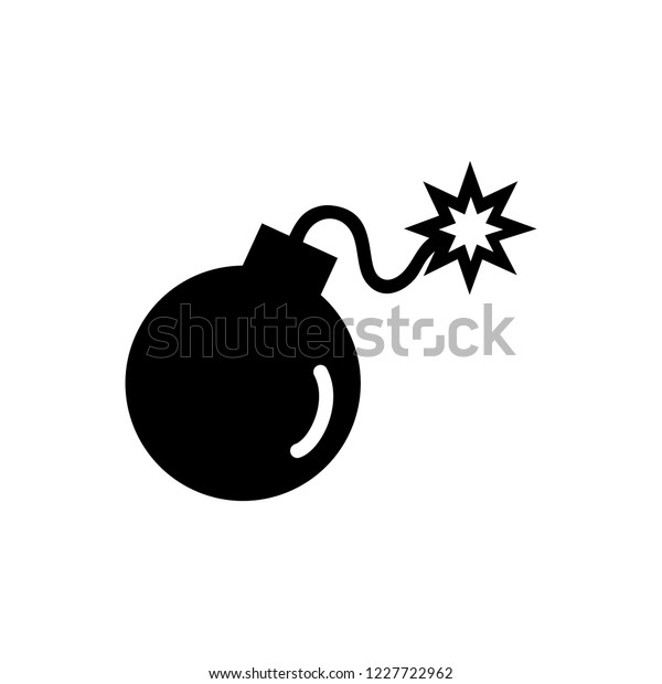 Bomb Symbol Isolated On White Background Stock Vector (Royalty Free ...
