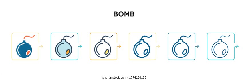 Bomb Vector Icon 6 Different Modern Stock Vector (Royalty Free ...