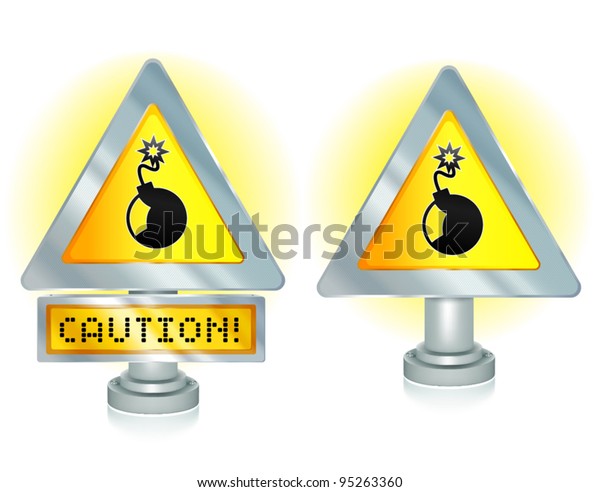Bomb Warning Sign Mesh Gradients: เวกเตอร์สต็อก (ปลอดค่าลิขสิทธิ์ ...