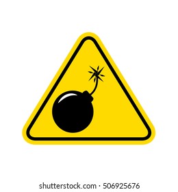 Vector Bomb Warning Sign Stock Vector (Royalty Free) 304070240