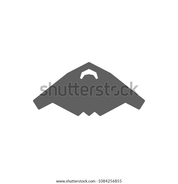 Bomber Aircraft B2 Icon Vector Symbol Stock Vector (Royalty Free ...
