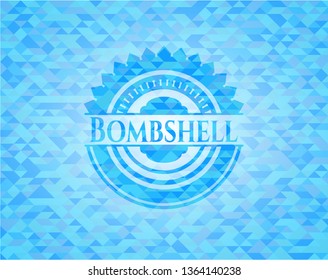 Bombshell Realistic Light Blue Emblem Mosaic Stock Vector (Royalty Free ...