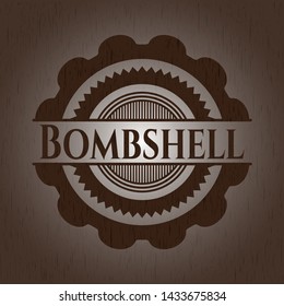 Bombshell Vintage Wood Emblem Vector Illustration Stock Vector (Royalty ...