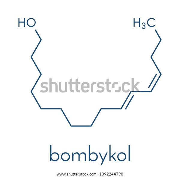 Bombykol Insect Pheromone Molecule Skeletal Formula Stock Vector ...