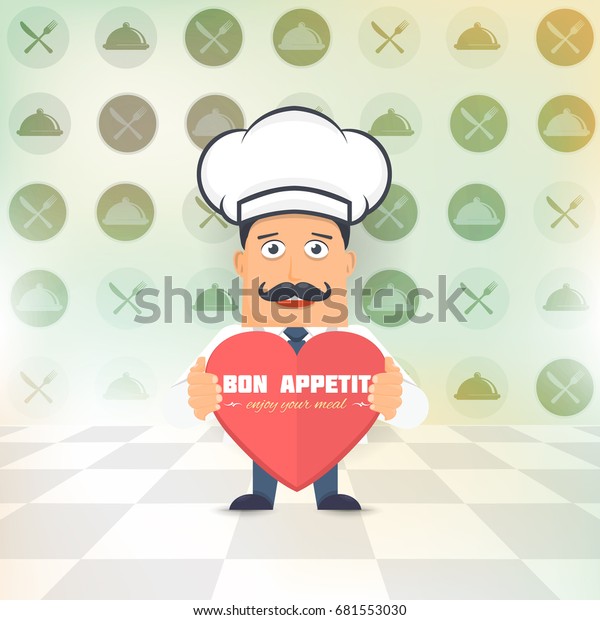 Bon Appetit Enjoy Your Meal Lettering Stock Vector (Royalty Free ...