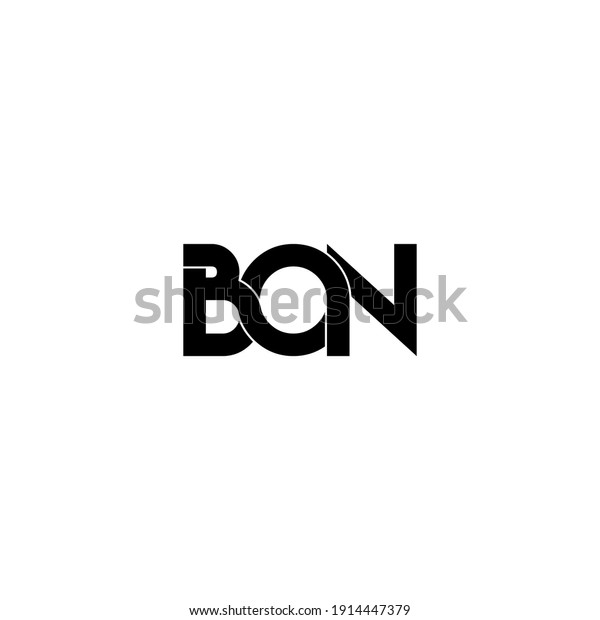 Bon Letter Original Monogram Logo Design Stock Vector (Royalty Free ...