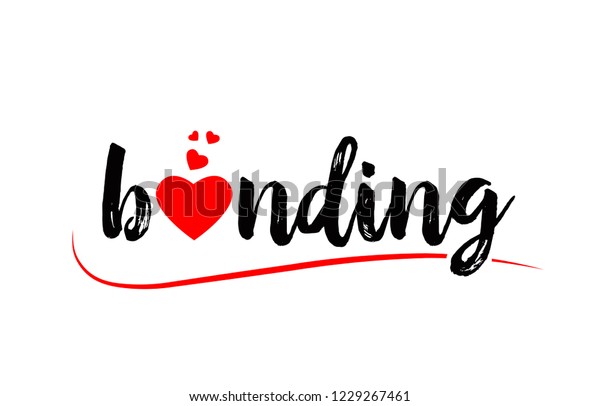 Bonding Word Text Red Love Heart Stock Vector (Royalty Free) 1229267461 ...