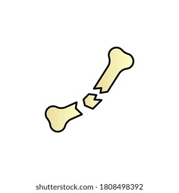 Bone Break Color Gradient Vector Icon Stock Vector (Royalty Free ...