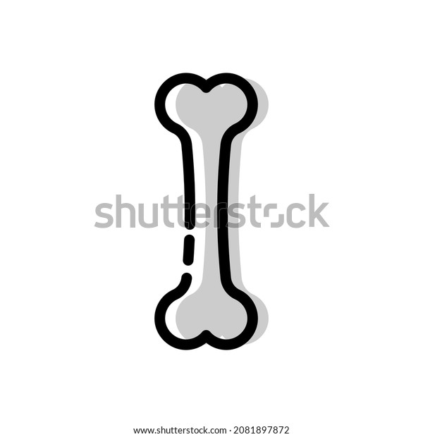 Bone Icon Design Template Vector Isolated Stock Vector (Royalty Free ...