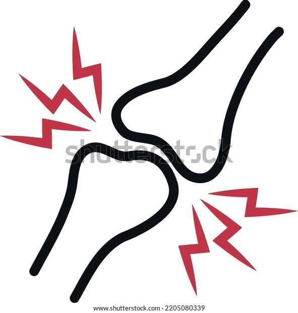 Bone Joint Pain Arthritis Symbol Trauma Stock Vector (Royalty Free ...