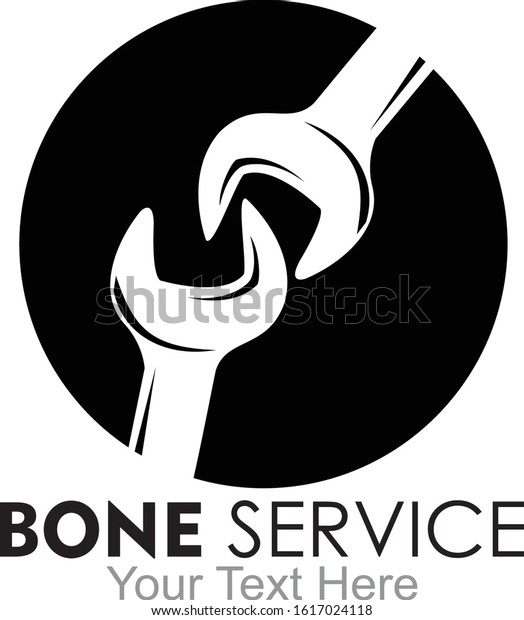 Bone Service Logo Design Vector Isolated Stock Vector (Royalty Free ...