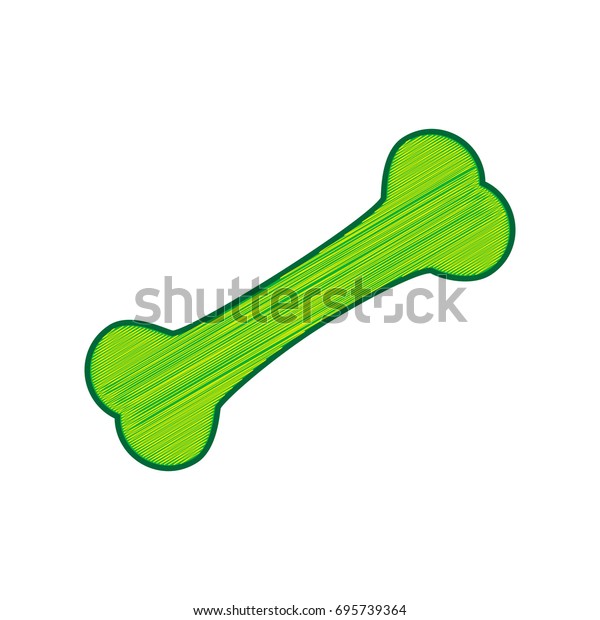 Bone Sign Illustration Vector Lemon Scribble Stock Vector (Royalty Free ...