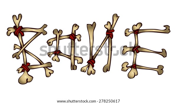 Bone Word Written Bone Fonts Vector Stock Vector (Royalty Free ...