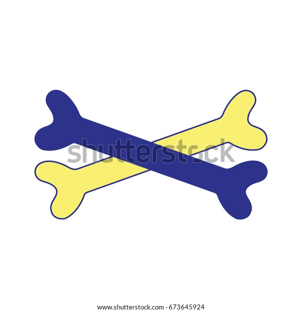 Bones Cross Danger Symbol Caution Alert Stock Vector (Royalty Free ...