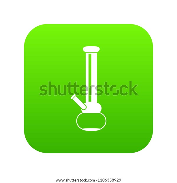 Bong Smoking Marijuana Icon Digital Green Stock Vector (Royalty Free ...