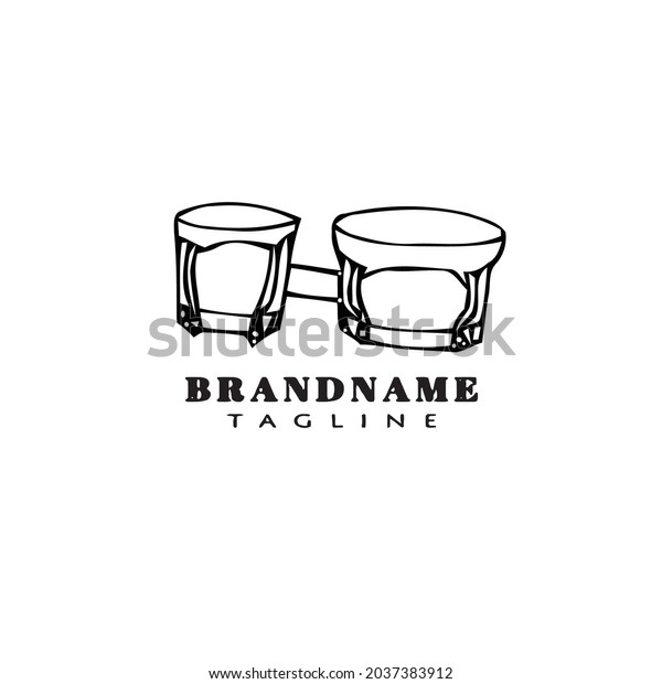 Bongo Cartoon Logo Icon Cute Template Stock Vector (Royalty Free ...